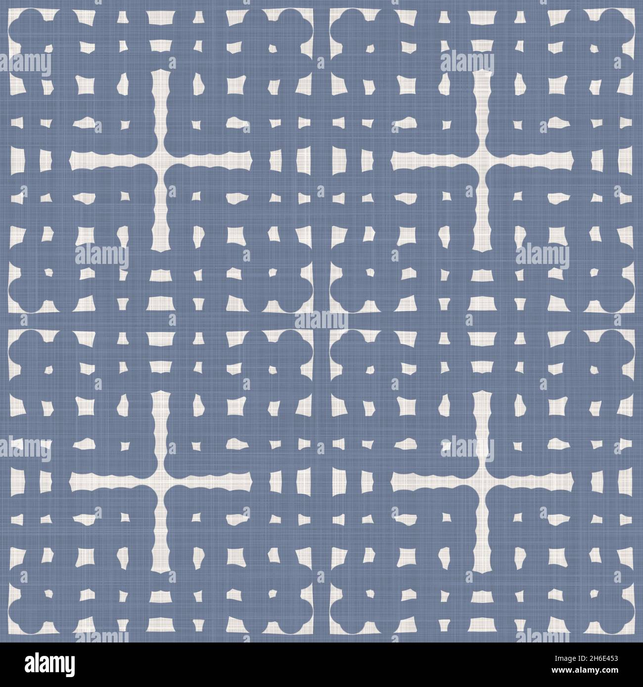 Seamless french farmhouse grid geo linen printed fabric background ...