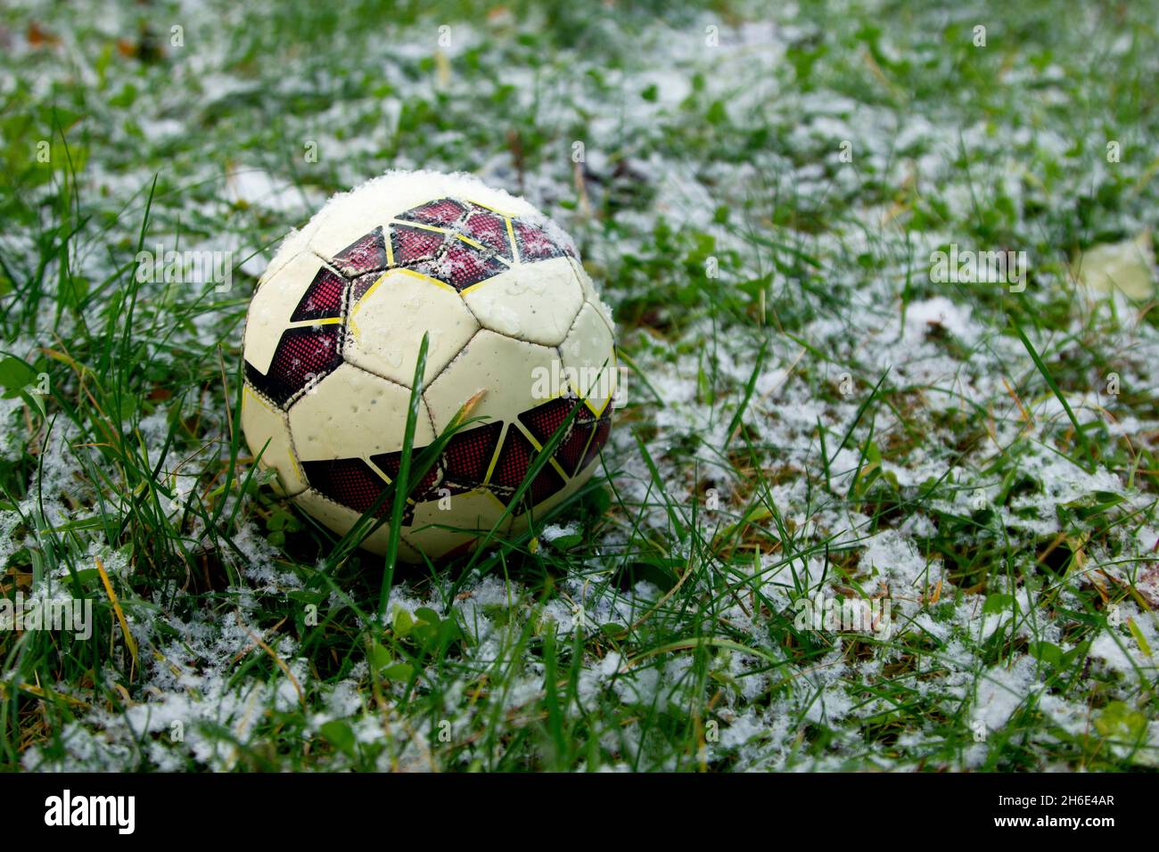 Soccer ball on snow hi-res stock photography and images - Alamy