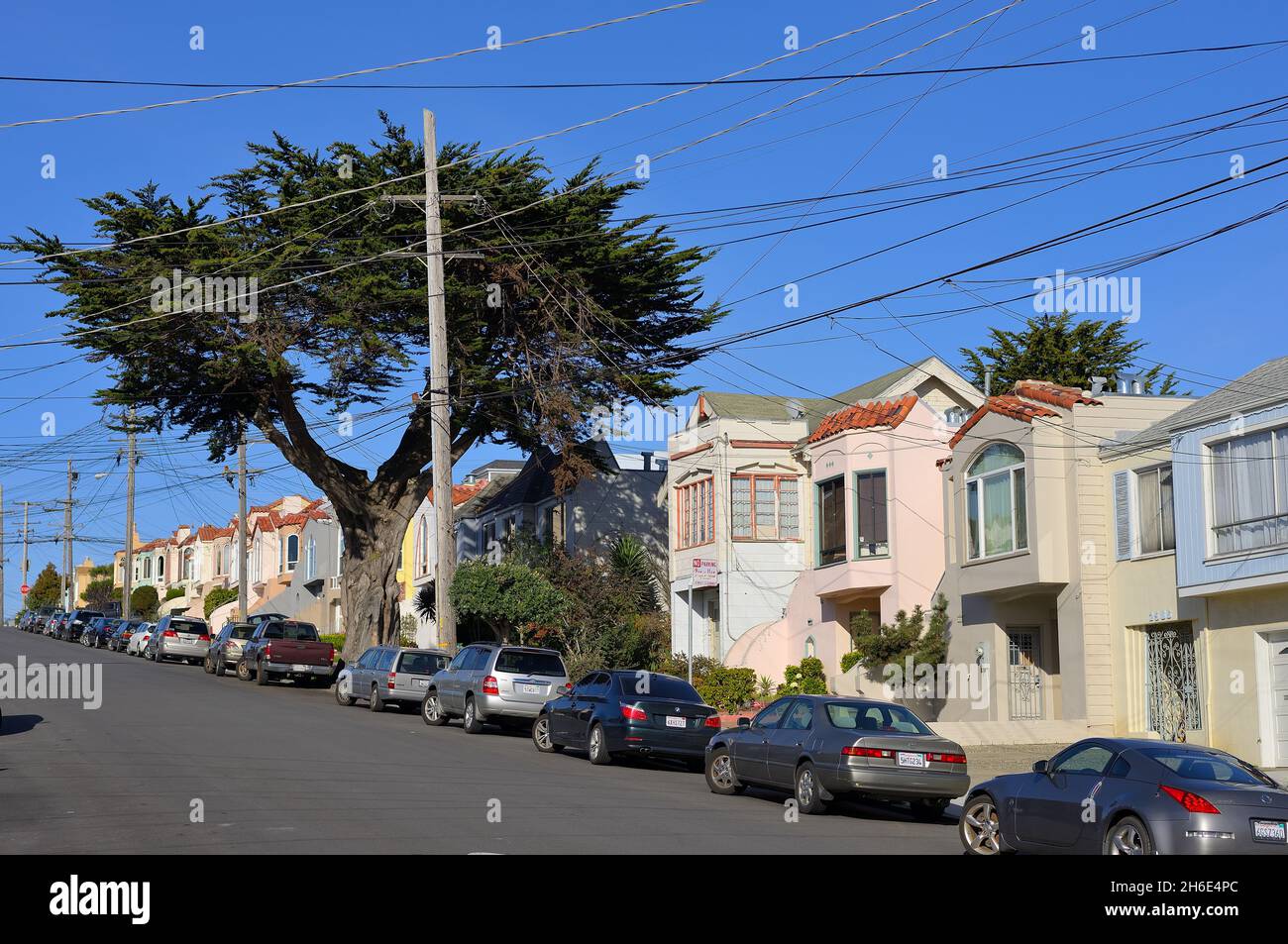 Scenic california lifestyle in the Outer Sunset, San Francisco CA Stock ...