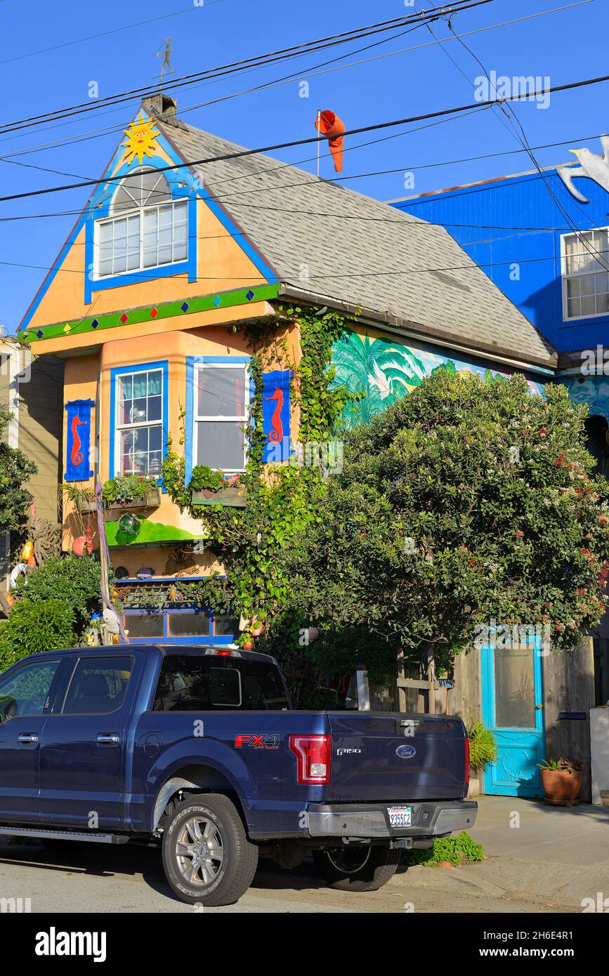 Scenic california lifestyle in the Outer Sunset, San Francisco CA Stock ...