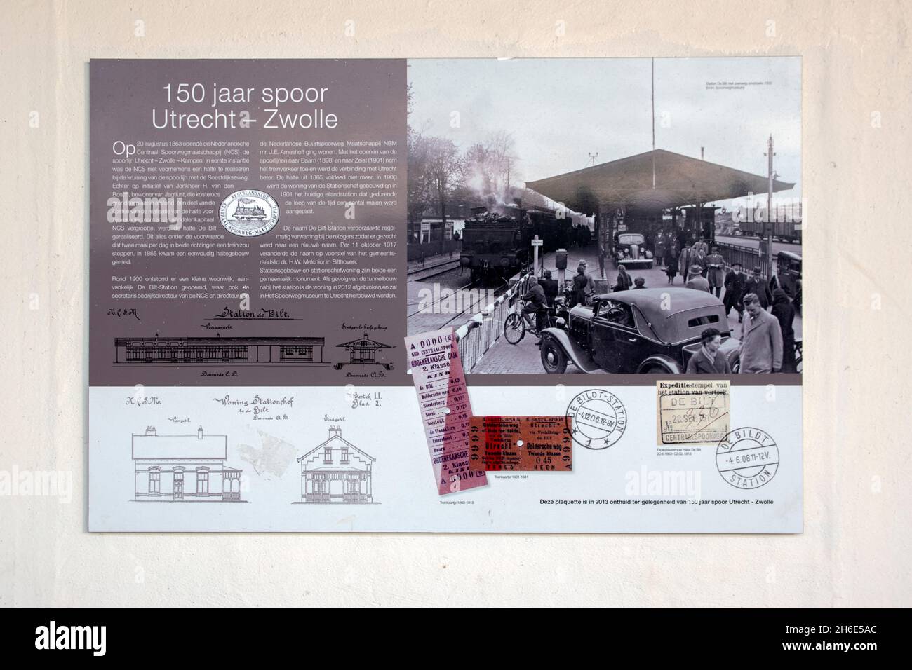 Historical Information Sign At Bilthoven The Netherlands 7-10-2020 ...
