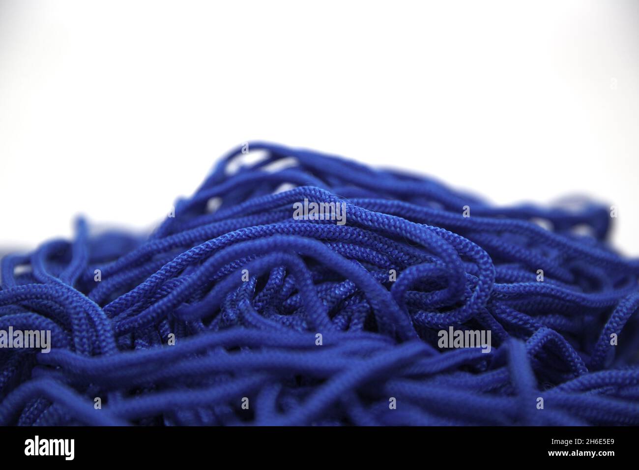 Closeup shot of a soft thread in blue color Stock Photo - Alamy