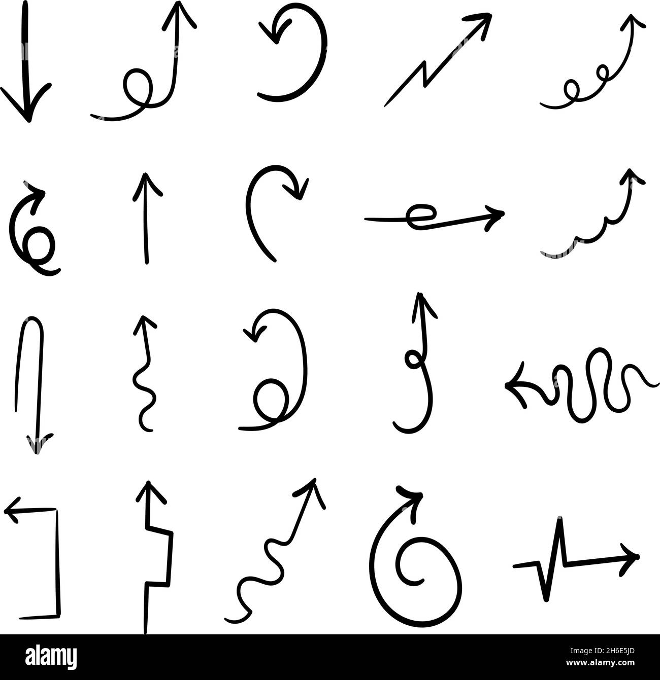 Large assembly of different arrows, many sizes of symbols ...