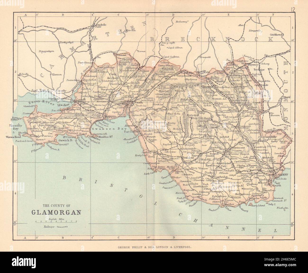 Cardiff wales map hi-res stock photography and images - Alamy