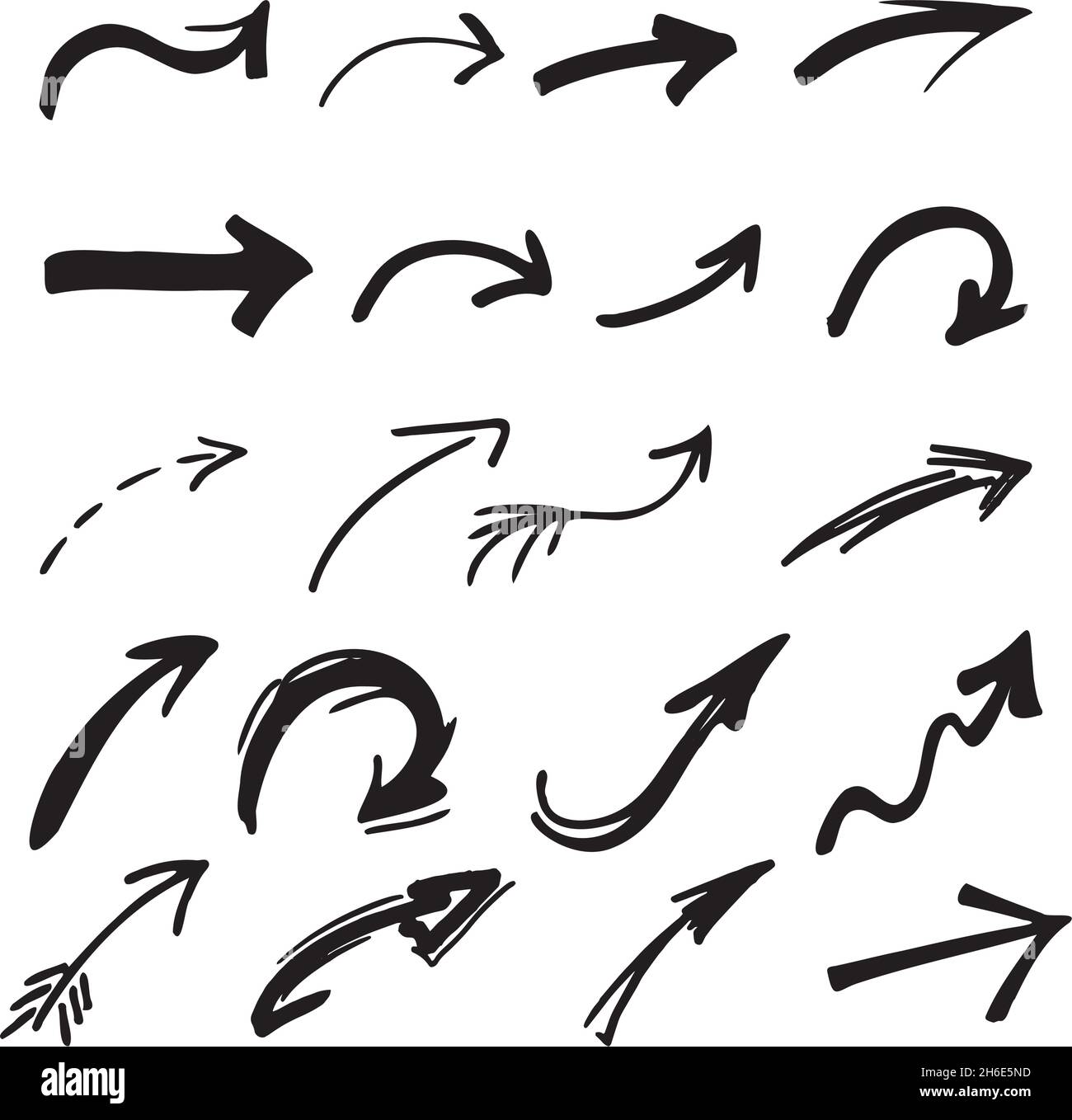 Large assembly of different arrows, many sizes of symbols ...