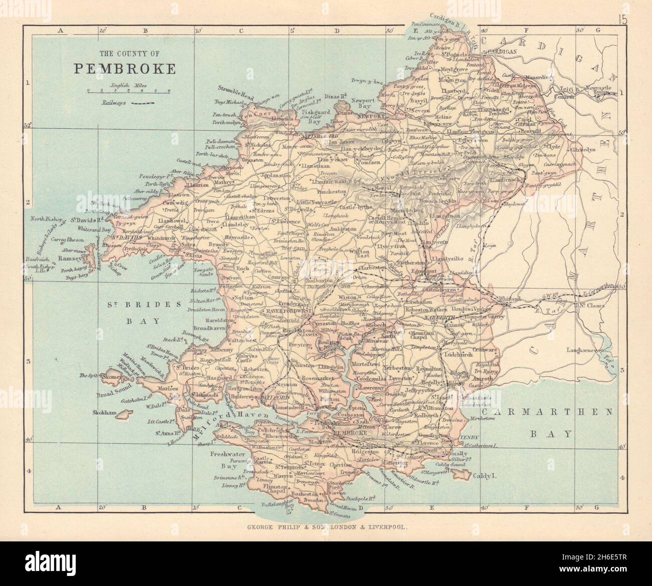 Tenby map hi-res stock photography and images - Alamy