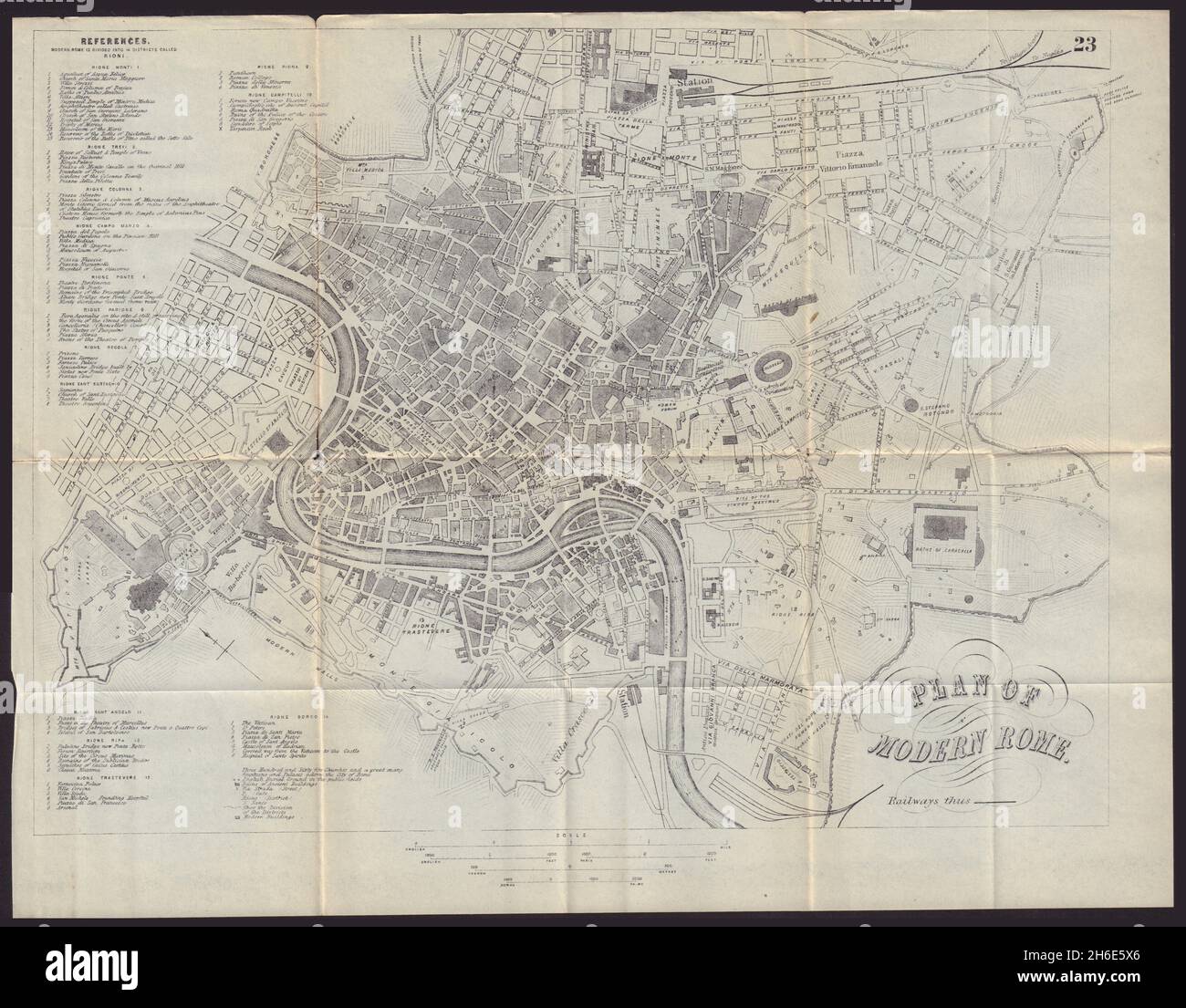 Old map of rome hi-res stock photography and images - Alamy