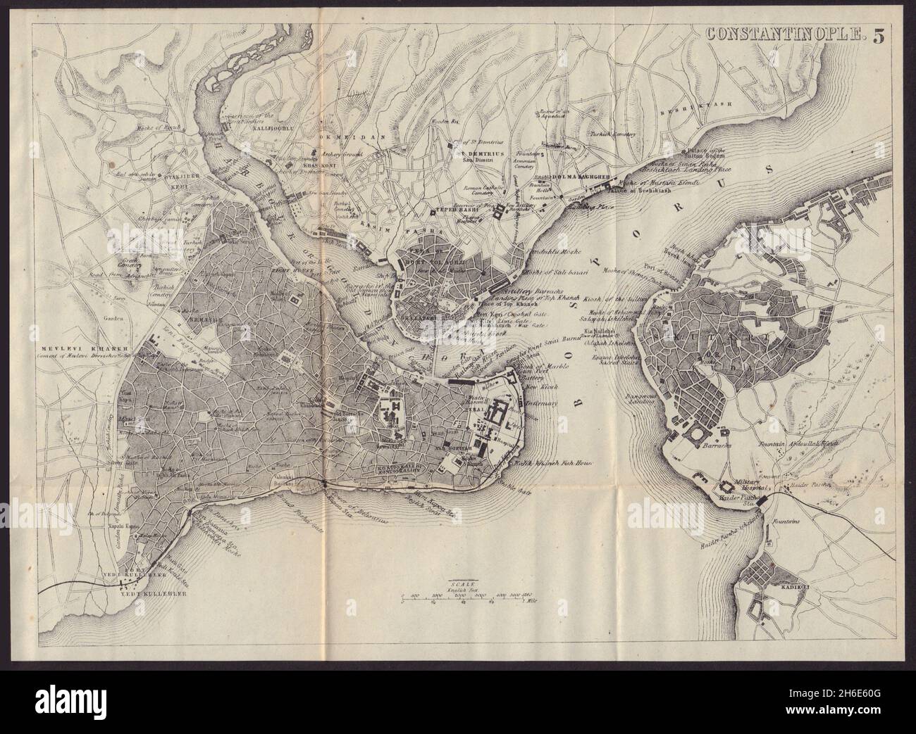 Vintage map of istanbul hi-res stock photography and images - Alamy