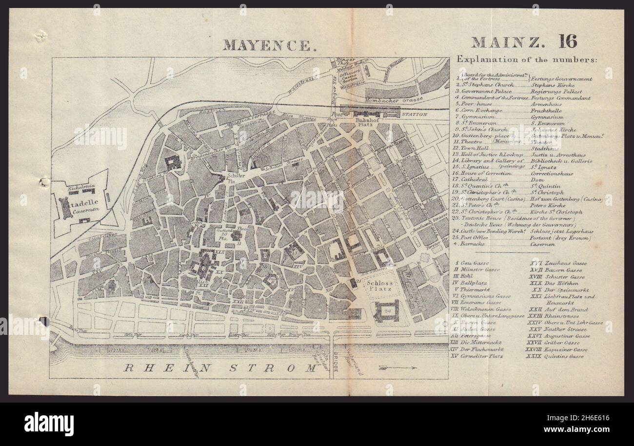 Old mainz map hi-res stock photography and images - Alamy