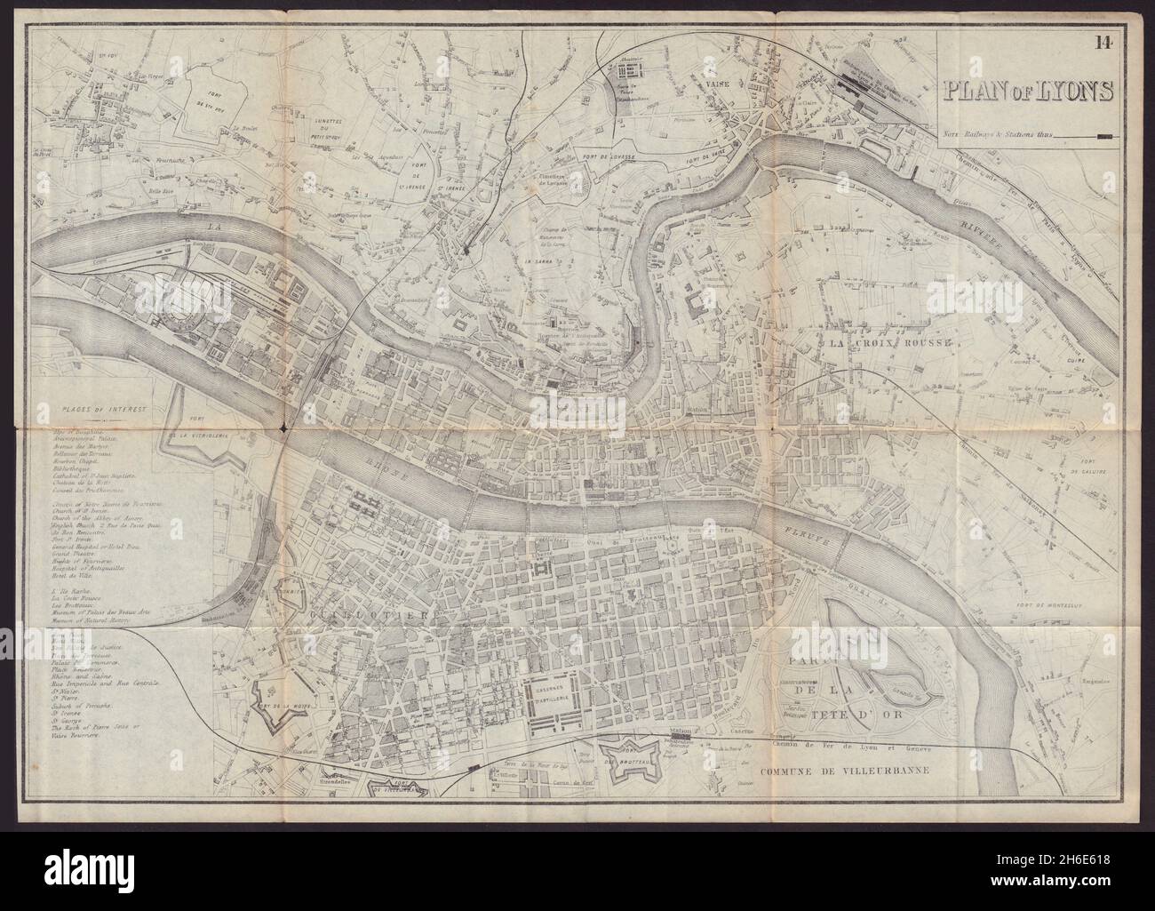 Antique map of lyon hi-res stock photography and images - Alamy