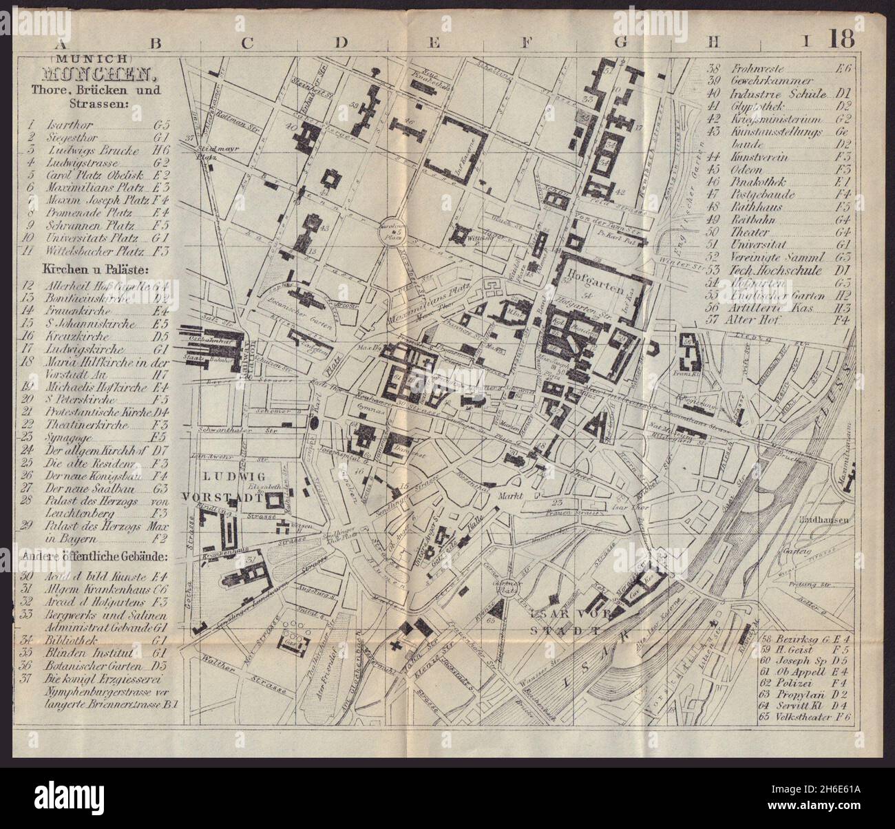 Munchen map hi-res stock photography and images - Alamy