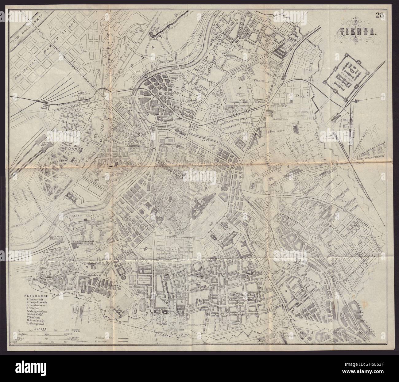 Old map of vienna hi-res stock photography and images - Alamy