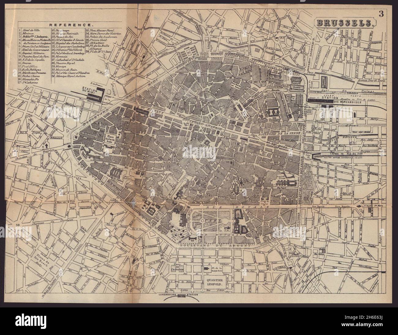 Brussels map vintage hi-res stock photography and images - Alamy