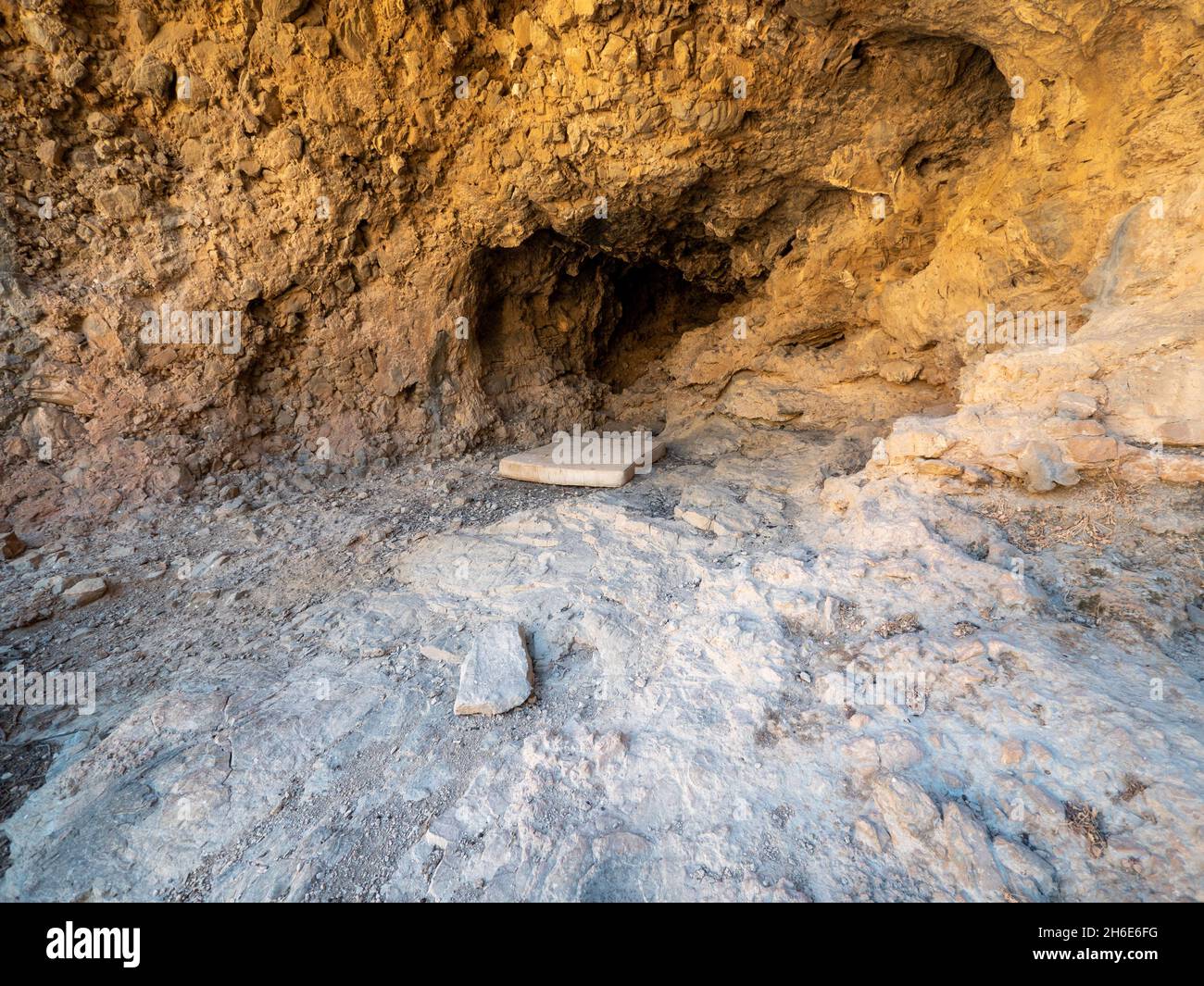Mountains and Cave on Crete Stock Photo - Alamy