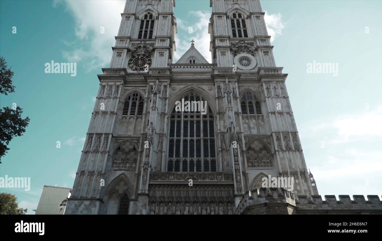 Beautiful old architectural building in Europe on blue sky background ...