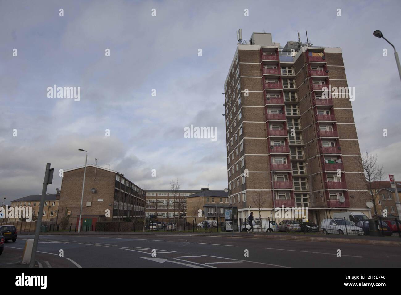 General scene of the Leyton Grange Estate in East London where a 14 ...