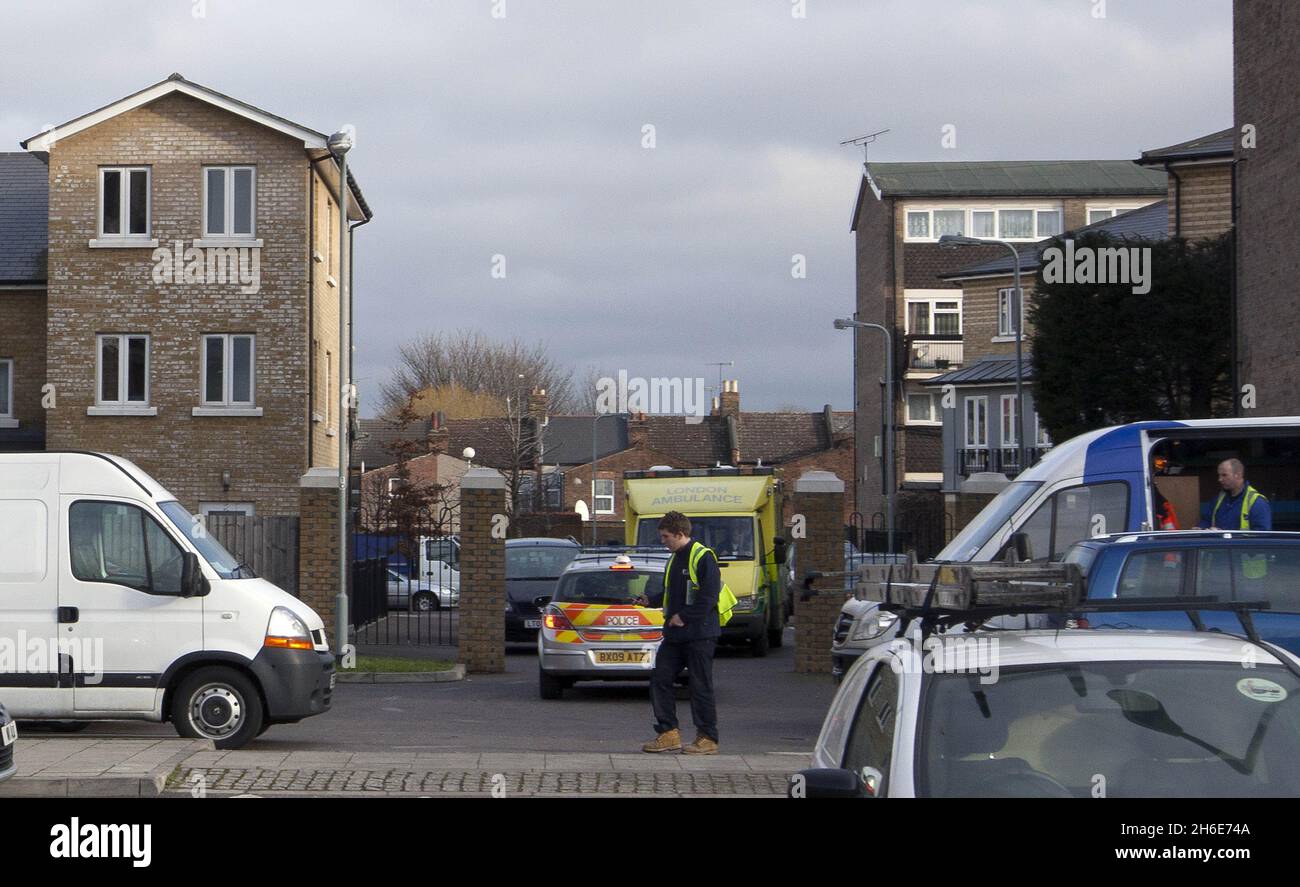 General scene of the Leyton Grange Estate in East London where a 14 ...