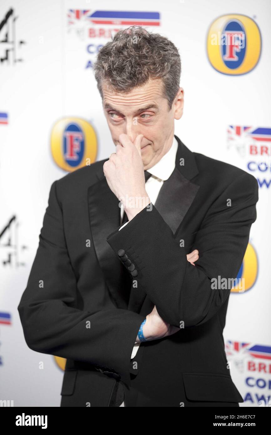 Peter Capaldi pictured at the British Comedy Awards 2010 at the O2 ...