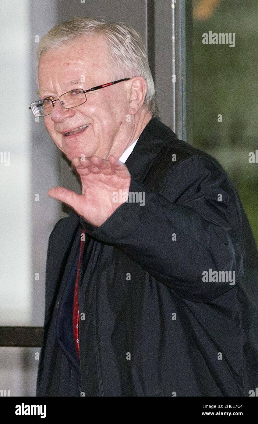 Sir John Chilcot leaves the Iraq Inquiry at the QEII conference centre ...