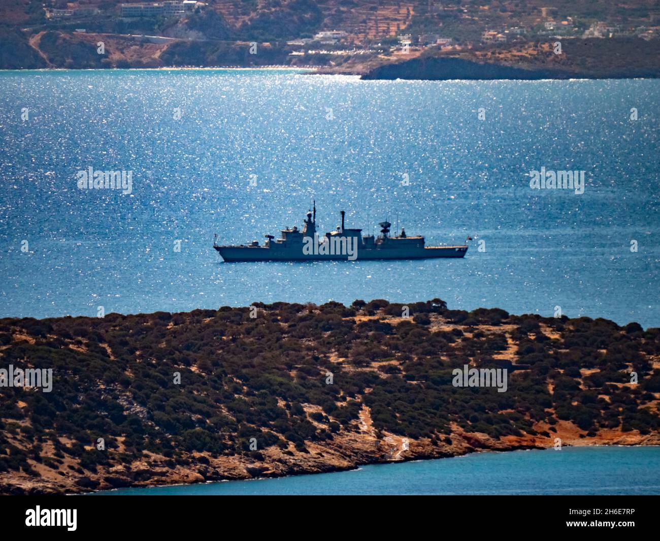 War ship of the hellenic navy Stock Photo - Alamy