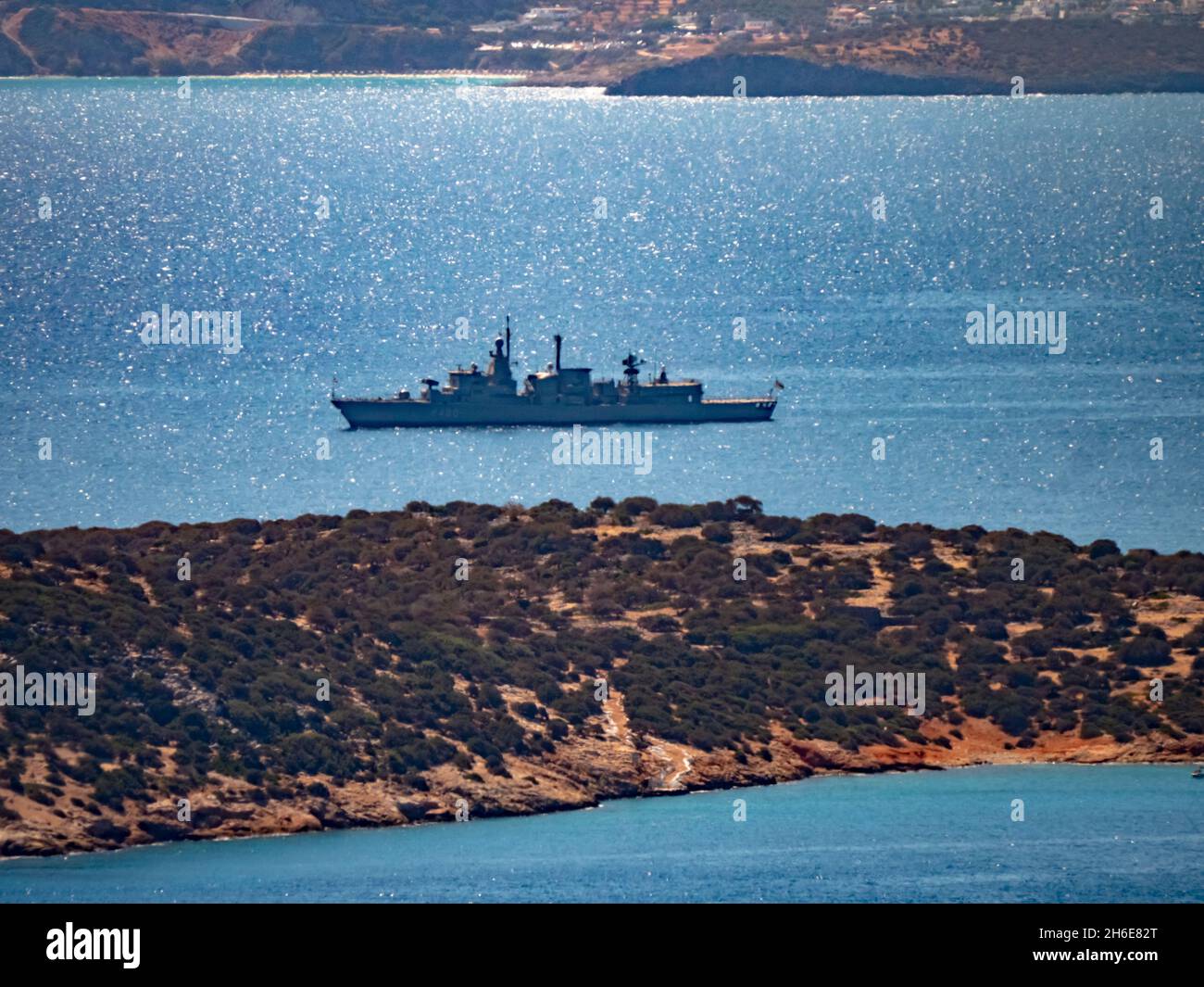 War ship of the hellenic navy Stock Photo - Alamy