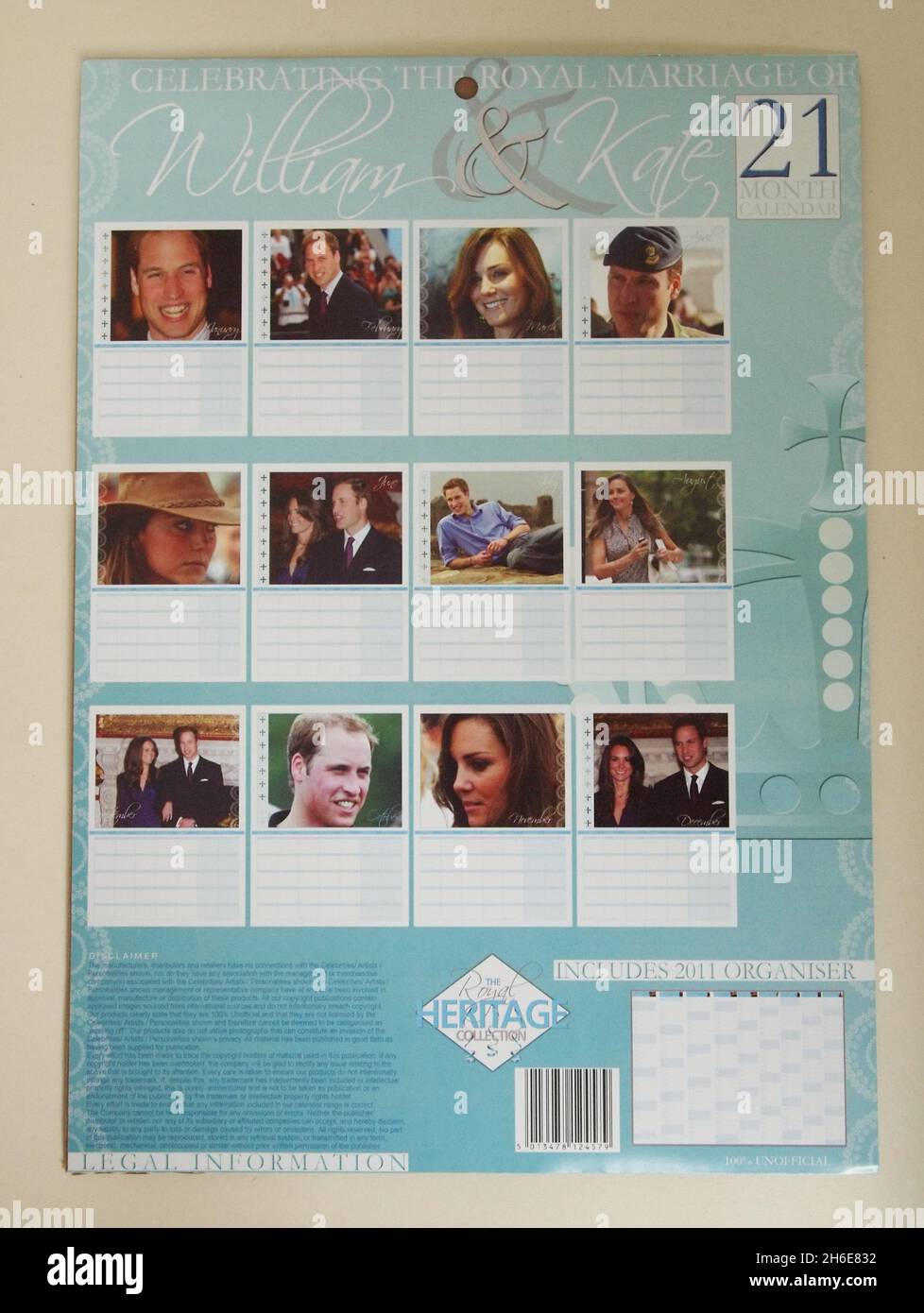 Prince William and Kate Middleton Royal wedding memorabilia - A 21 ...