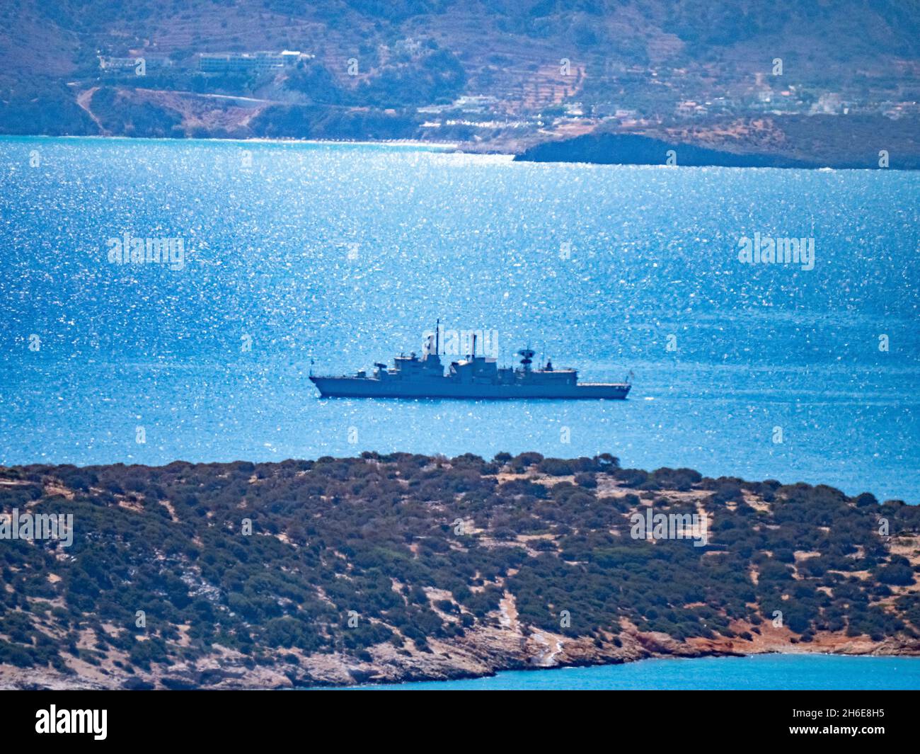 War ship of the hellenic navy Stock Photo - Alamy