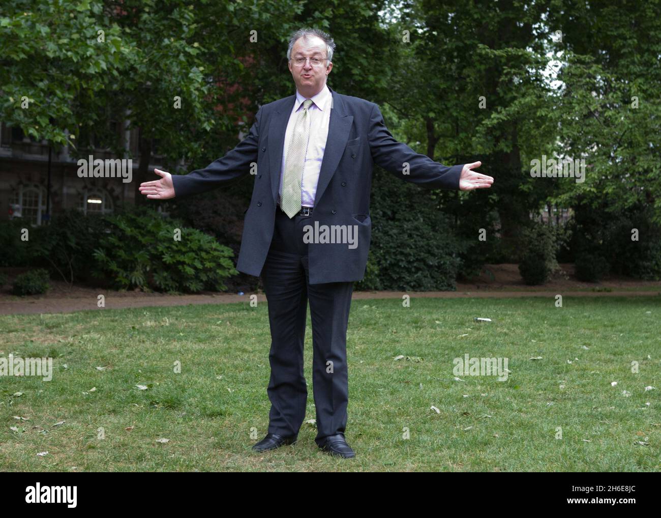 Liberal Democrat MP John Hemming pictured in Westminster this evening ...