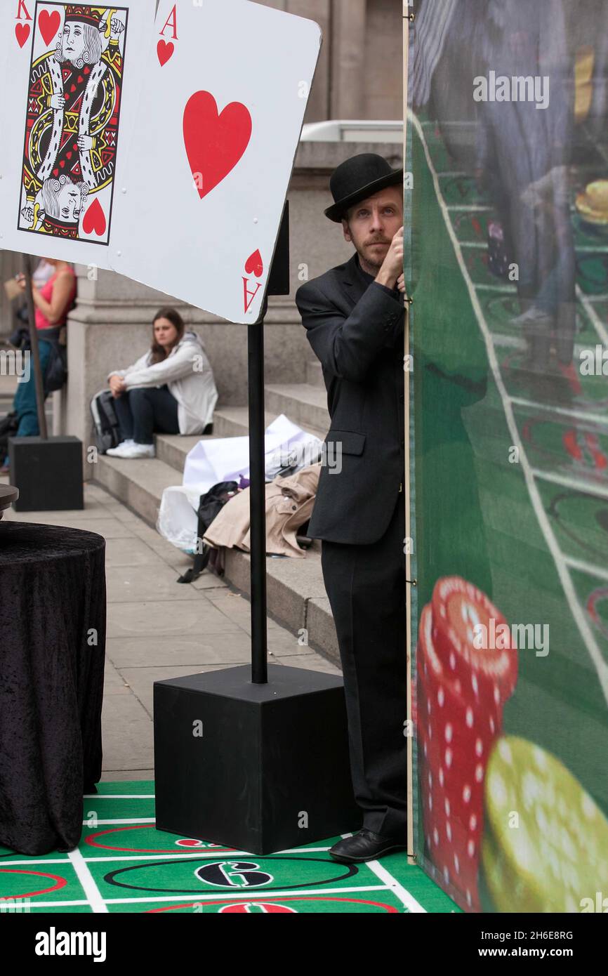 Campaigners today set up a giant roulette table in the City of London ...