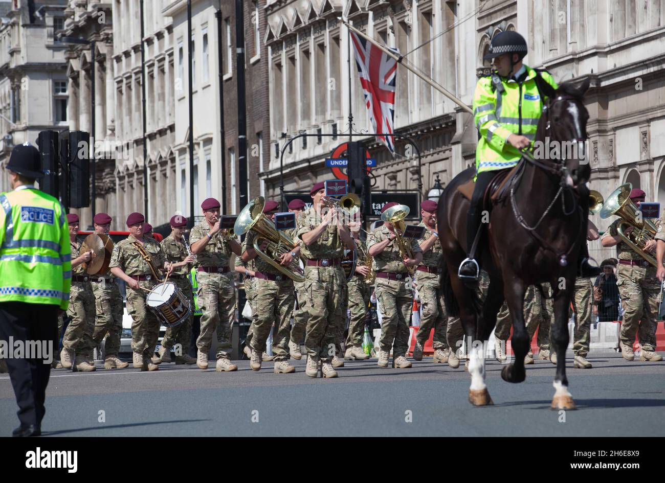 Soldiers from the 16 Air Assault Brigade, march from Wellington ...