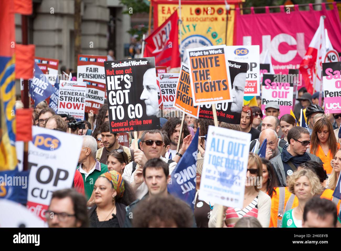 The J30 national strike march in central London Stock Photo - Alamy