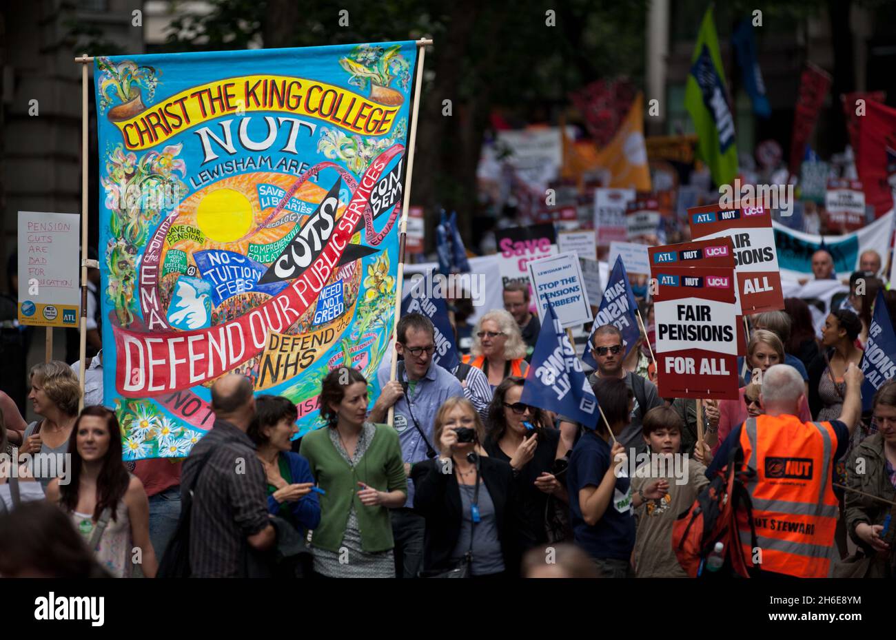 The J30 national strike march in central London Stock Photo - Alamy