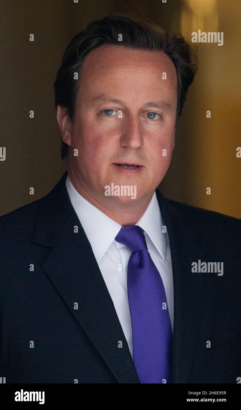 PM David Cameron pictured in Downing Street, London Stock Photo - Alamy