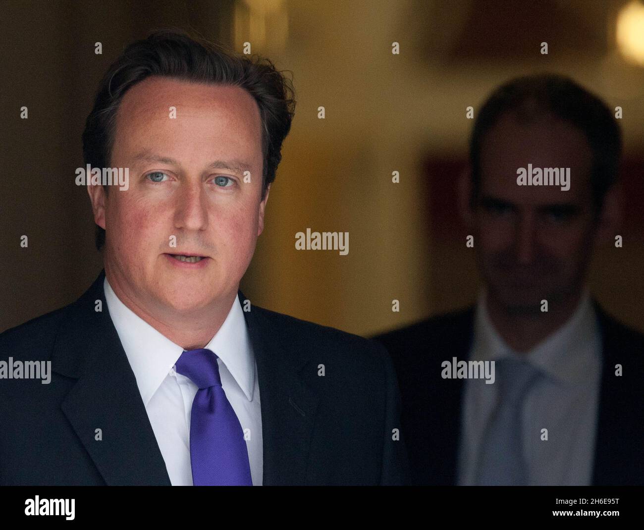 PM David Cameron pictured in Downing Street, London Stock Photo - Alamy