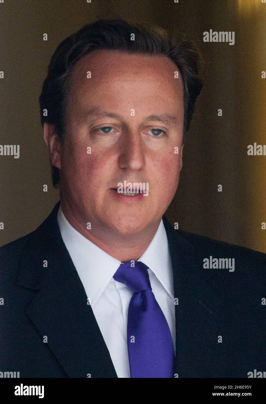 PM David Cameron pictured in Downing Street, London Stock Photo - Alamy