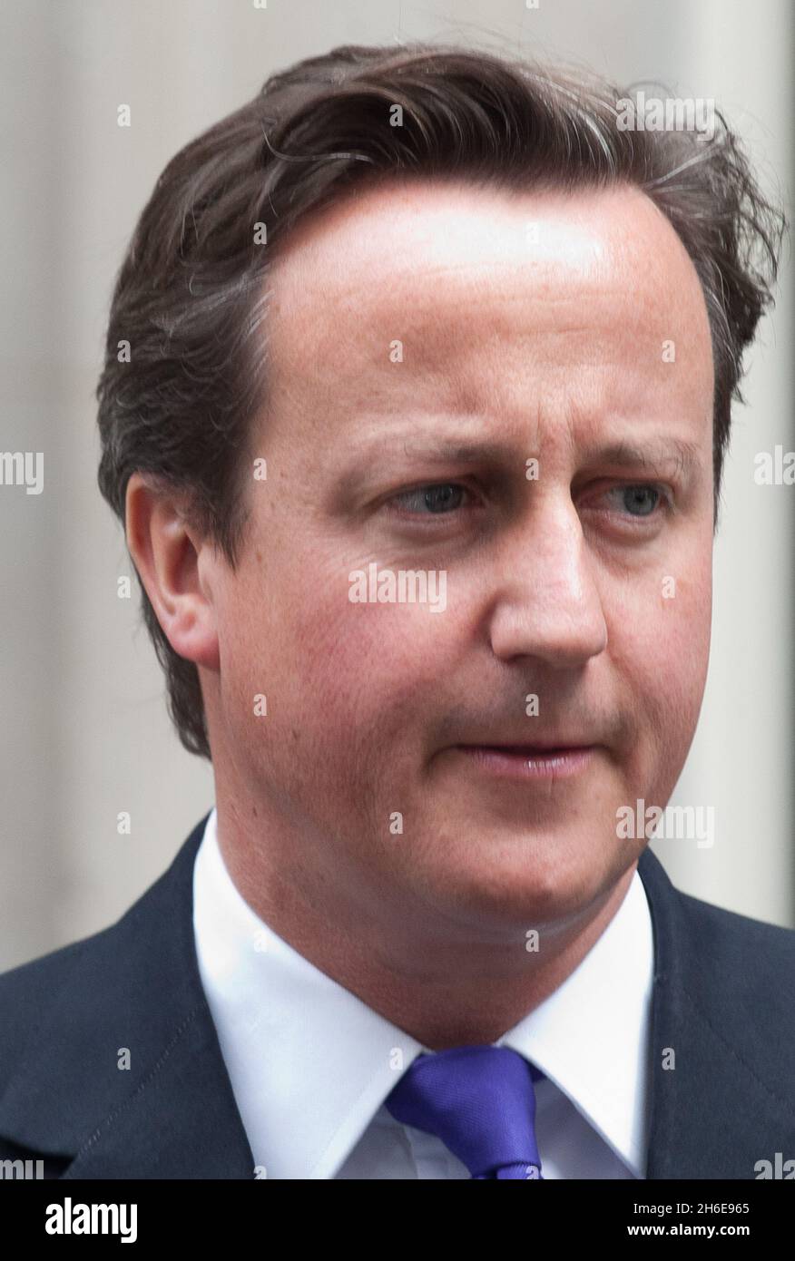 PM David Cameron pictured in Downing Street, London Stock Photo - Alamy