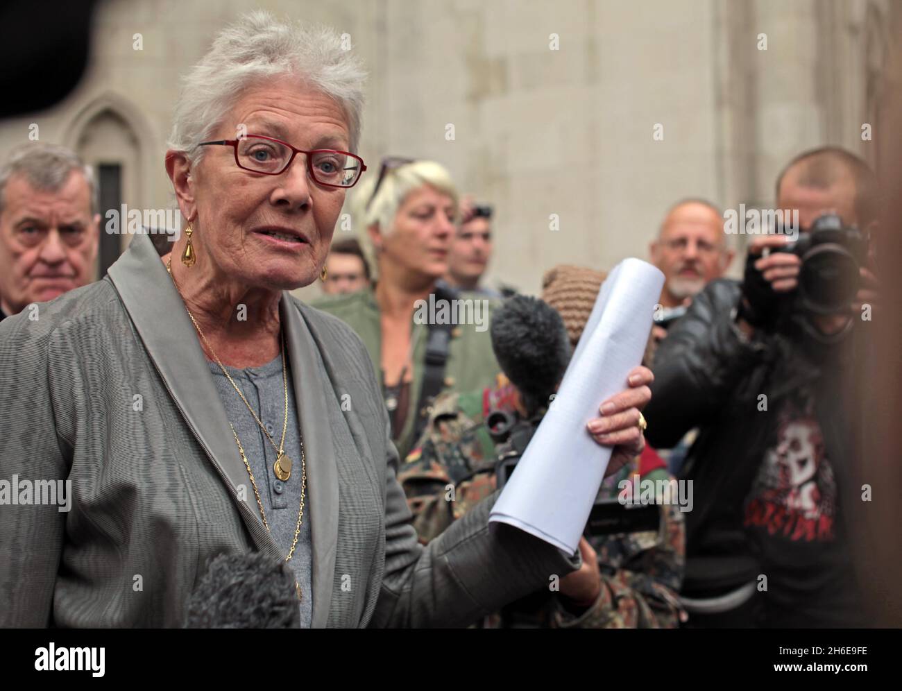 Actress Vanessa Redgrave pictured outside the High Court in central ...