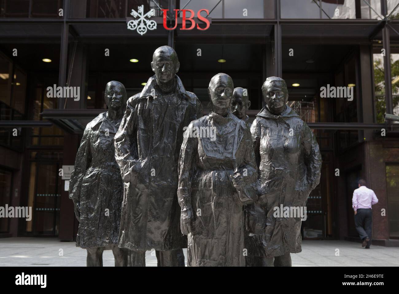 The London office of UBS pictured this afternoon. A 31-year-old man has ...