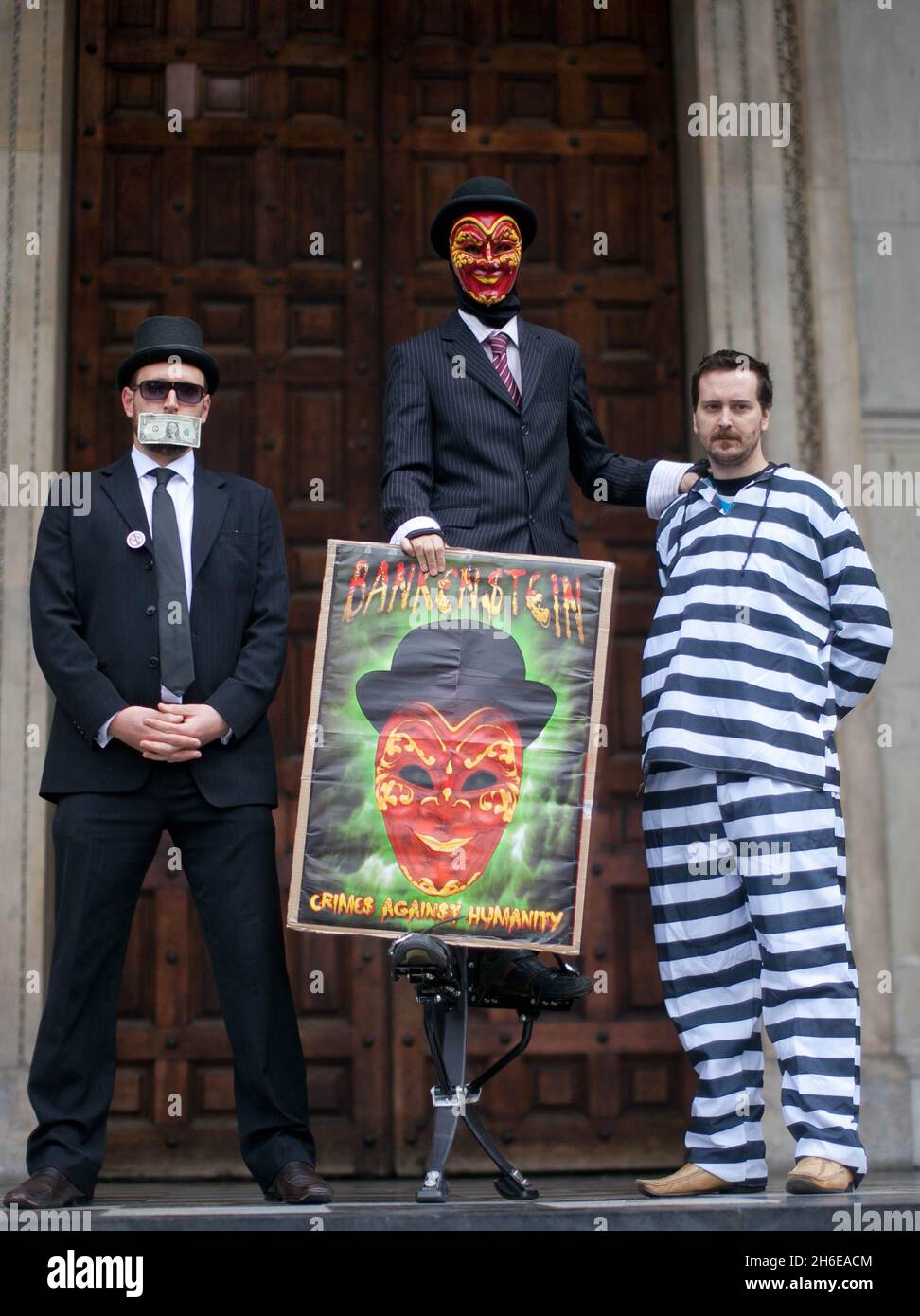 Members of the Occupy London movement outside St Paul's in London Stock ...
