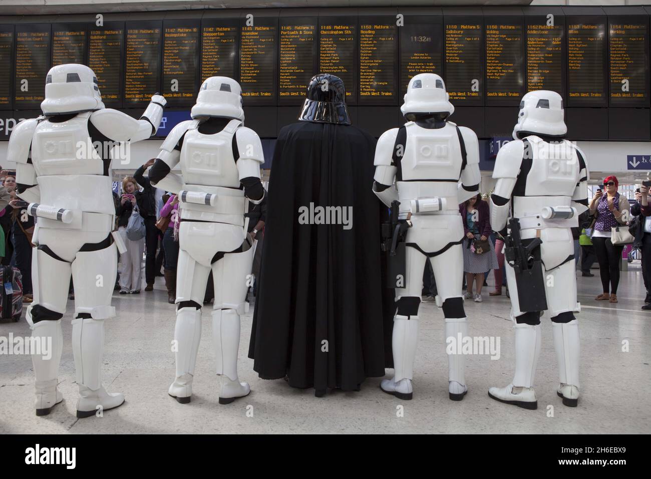 Darth Vader, Stormtroopers and R2-D2 in Central London today in ...