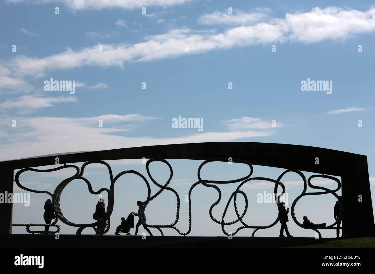 Holiday makers enjoy the Good Friday sunshine at the World's longest ...