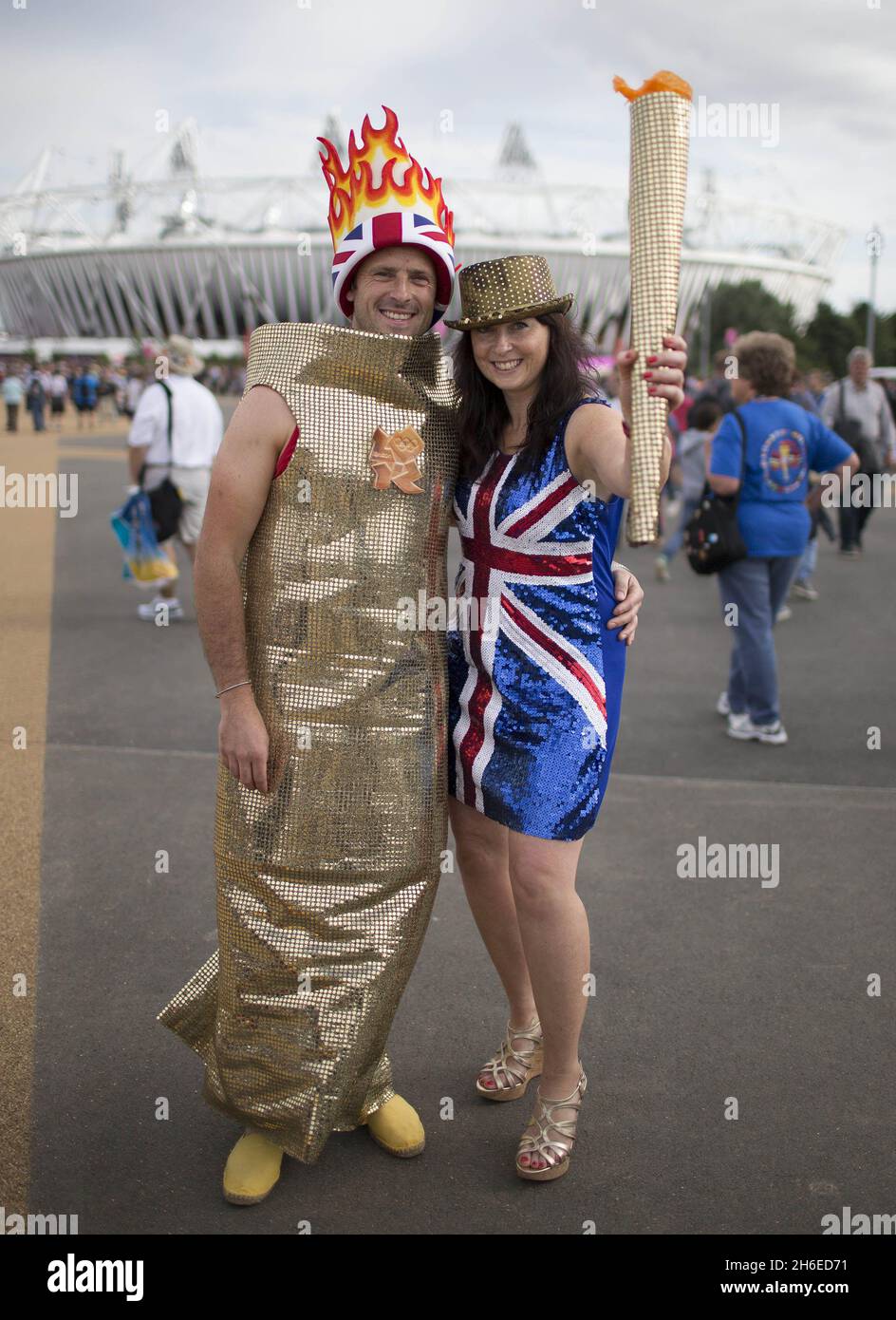 London 2012 Olympic Games - 05/08/12 UK sports fans pictured at the ...