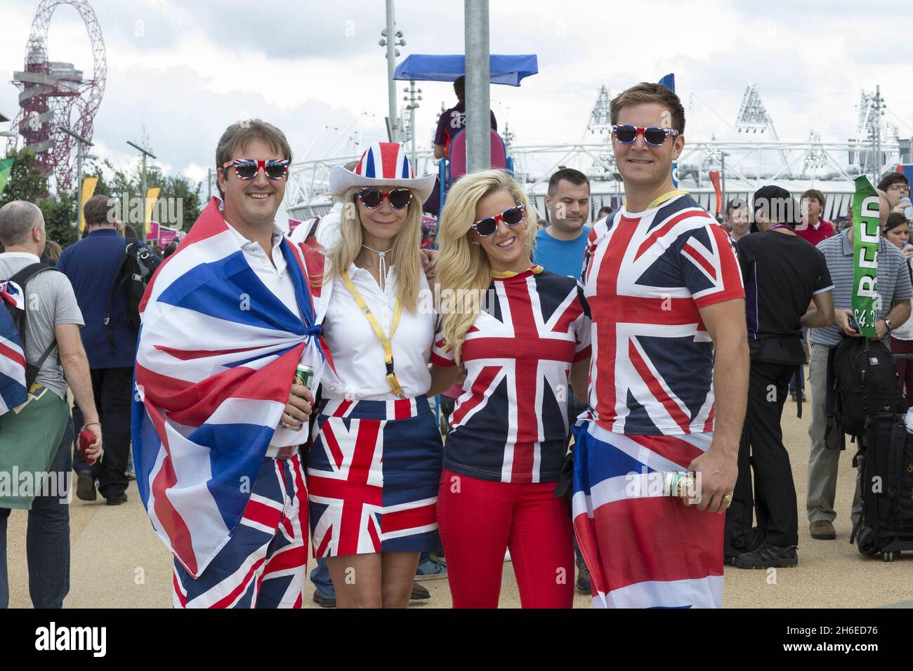 London 2012 Olympic Games - 05/08/12 UK sports fans pictured at the ...
