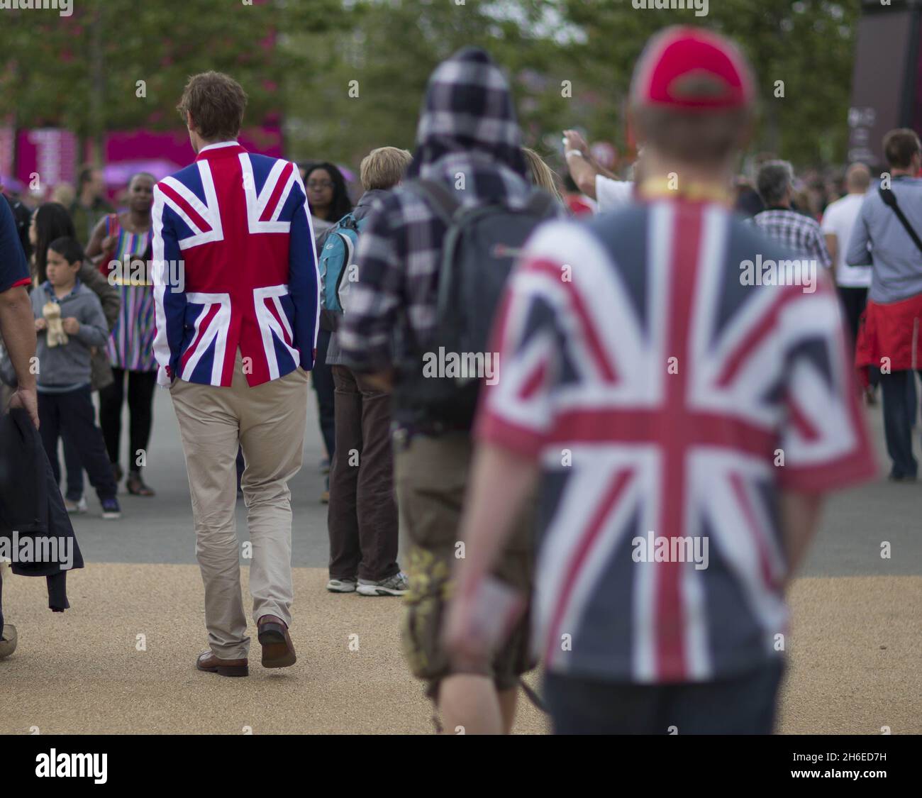 London 2012 Olympic Games - 05/08/12 UK sports fans pictured at the ...