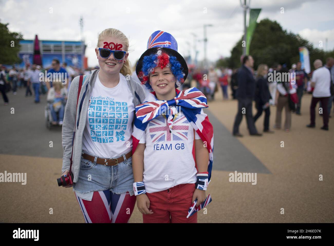 London 2012 Olympic Games - 05/08/12 UK sports fans pictured at the ...