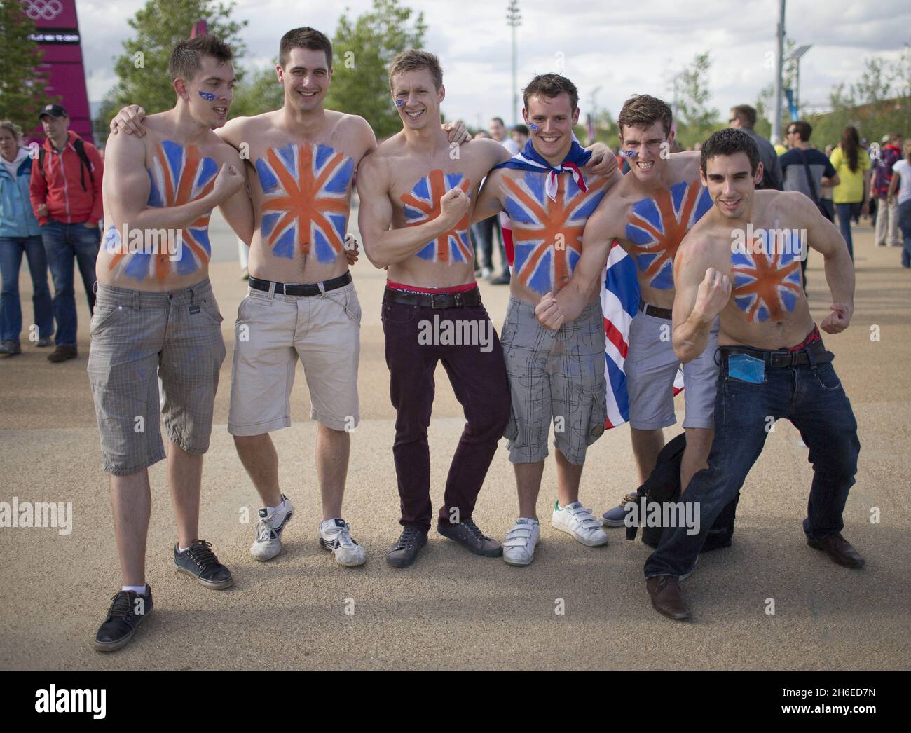 London 2012 Olympic Games - 05/08/12 UK sports fans pictured at the ...
