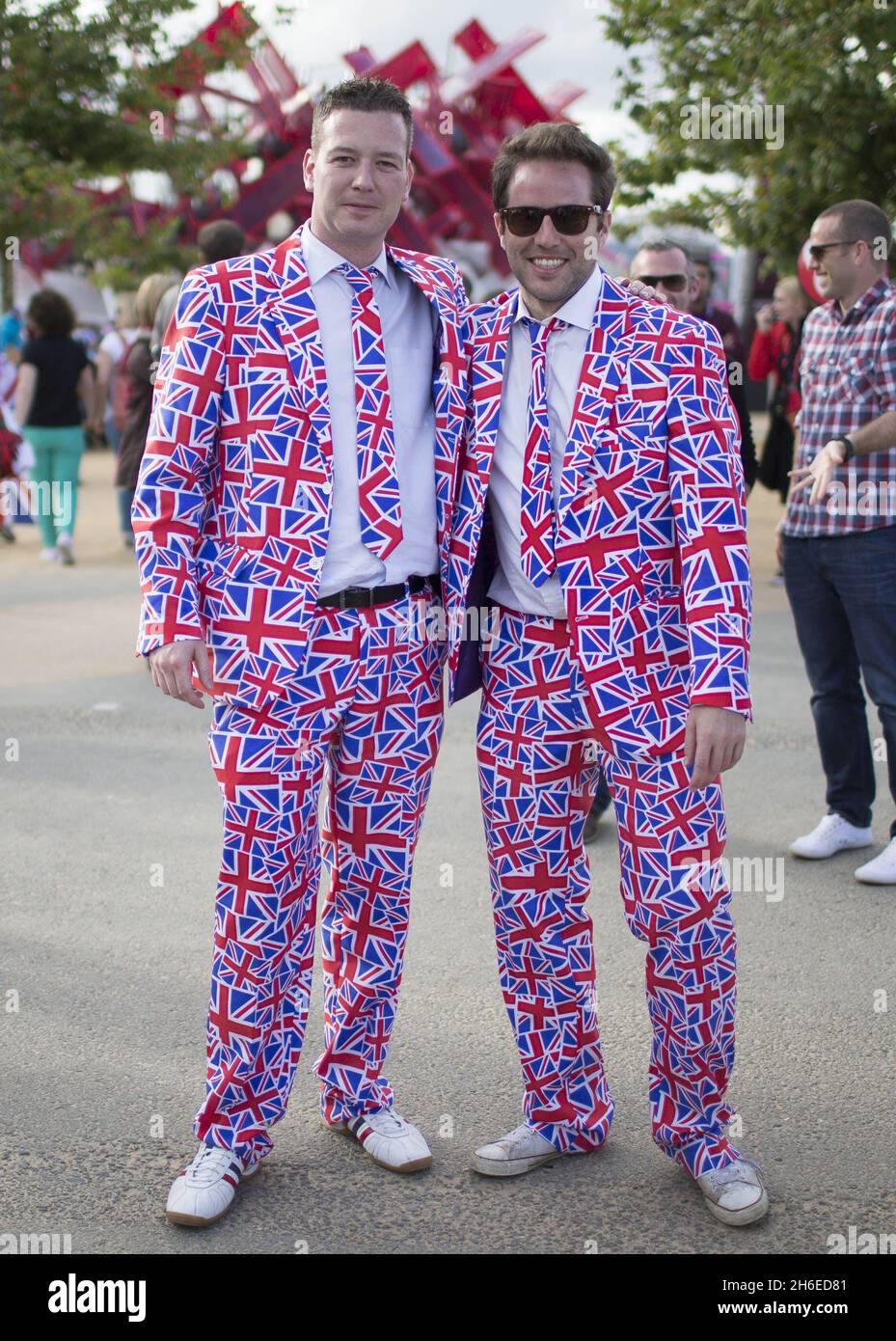 London 2012 Olympic Games - 05/08/12 UK sports fans pictured at the ...