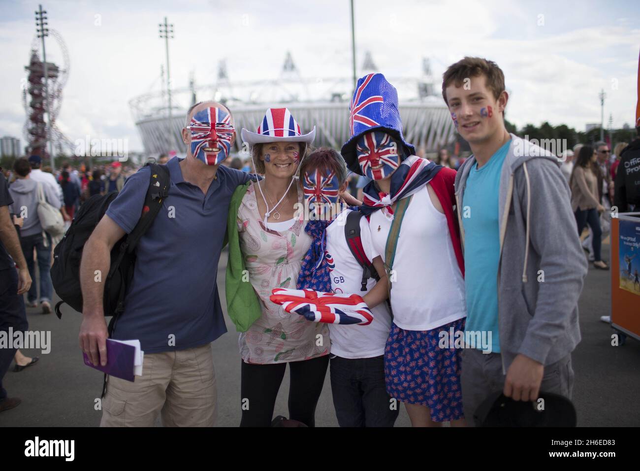 London 2012 Olympic Games - 05/08/12 UK sports fans pictured at the ...