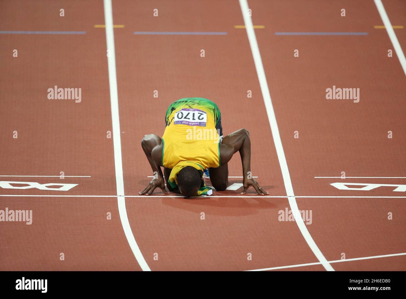 Usain Bolt wins the 200 meter final during the London 2012 Olympic ...
