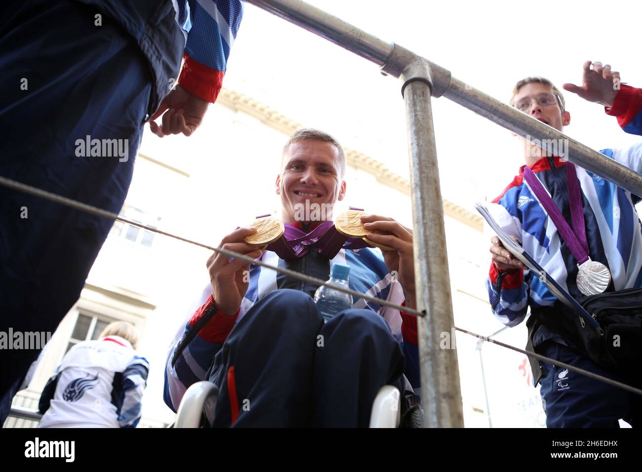 The GB Olympic and Paralympic Victory parade through central London ...
